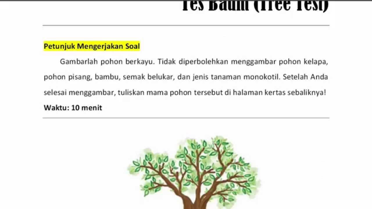 Psikotest Tes Baum Tree Test Youtube