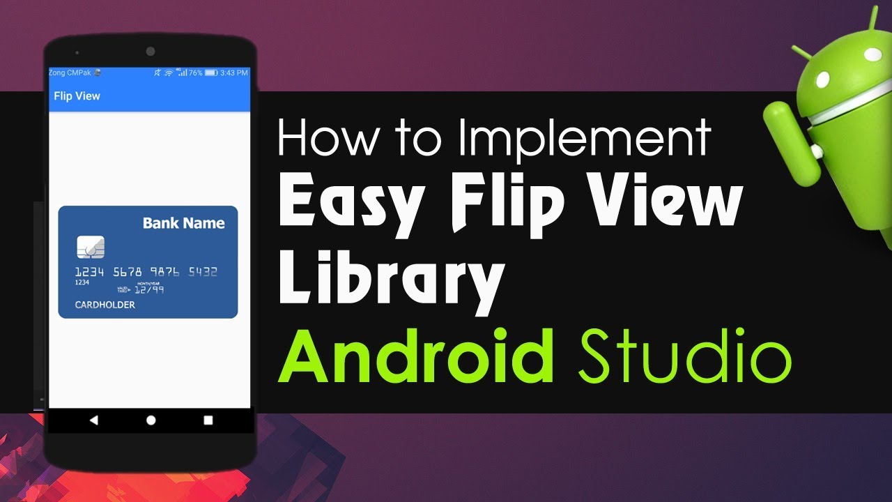 Android Studio Tutorial Easy Flip View Library Youtube