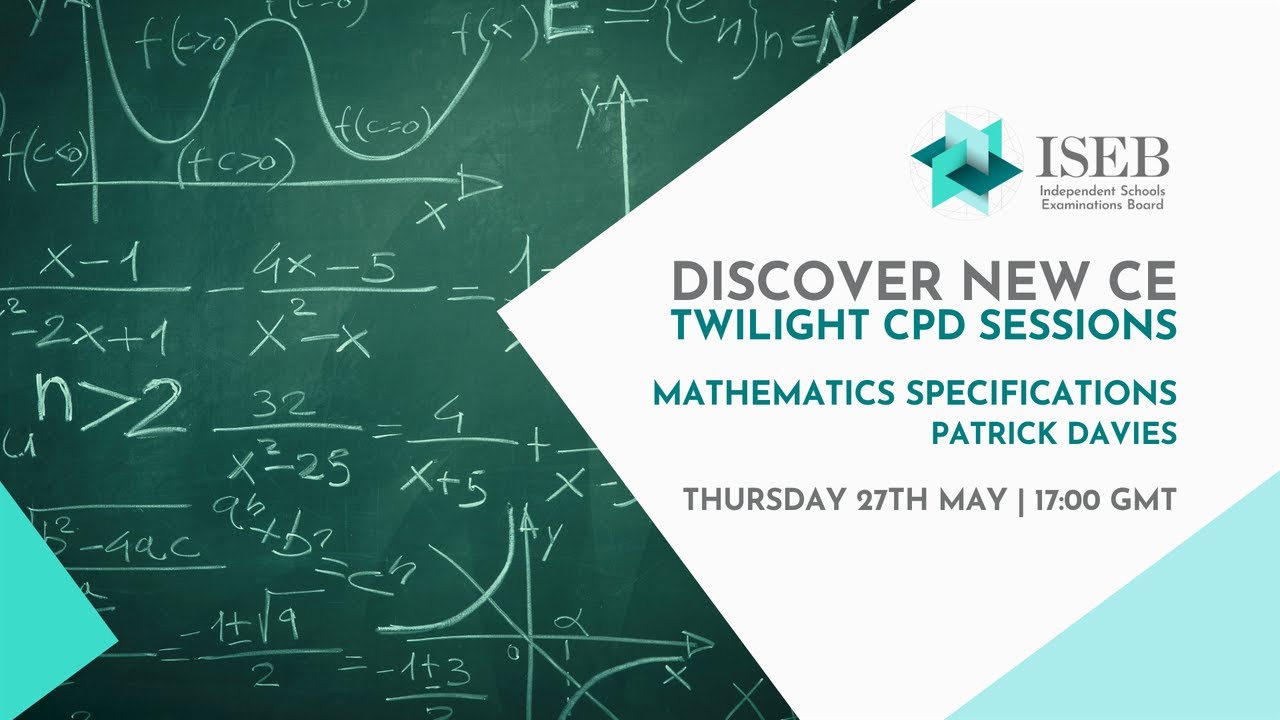 Twilight Cpd Sessions Mathematics Youtube