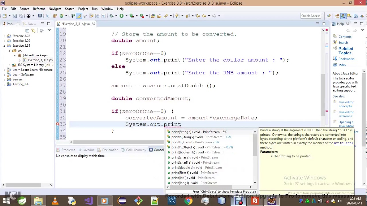 Introduction To Java Programming Exercise 3 31a Youtube