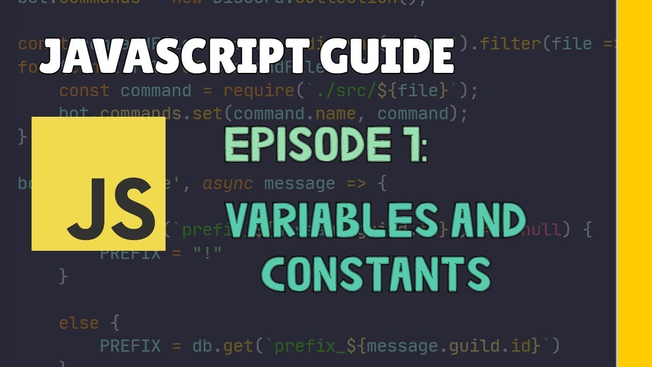 Javascript Tutorial 1 Variables And Constants Youtube