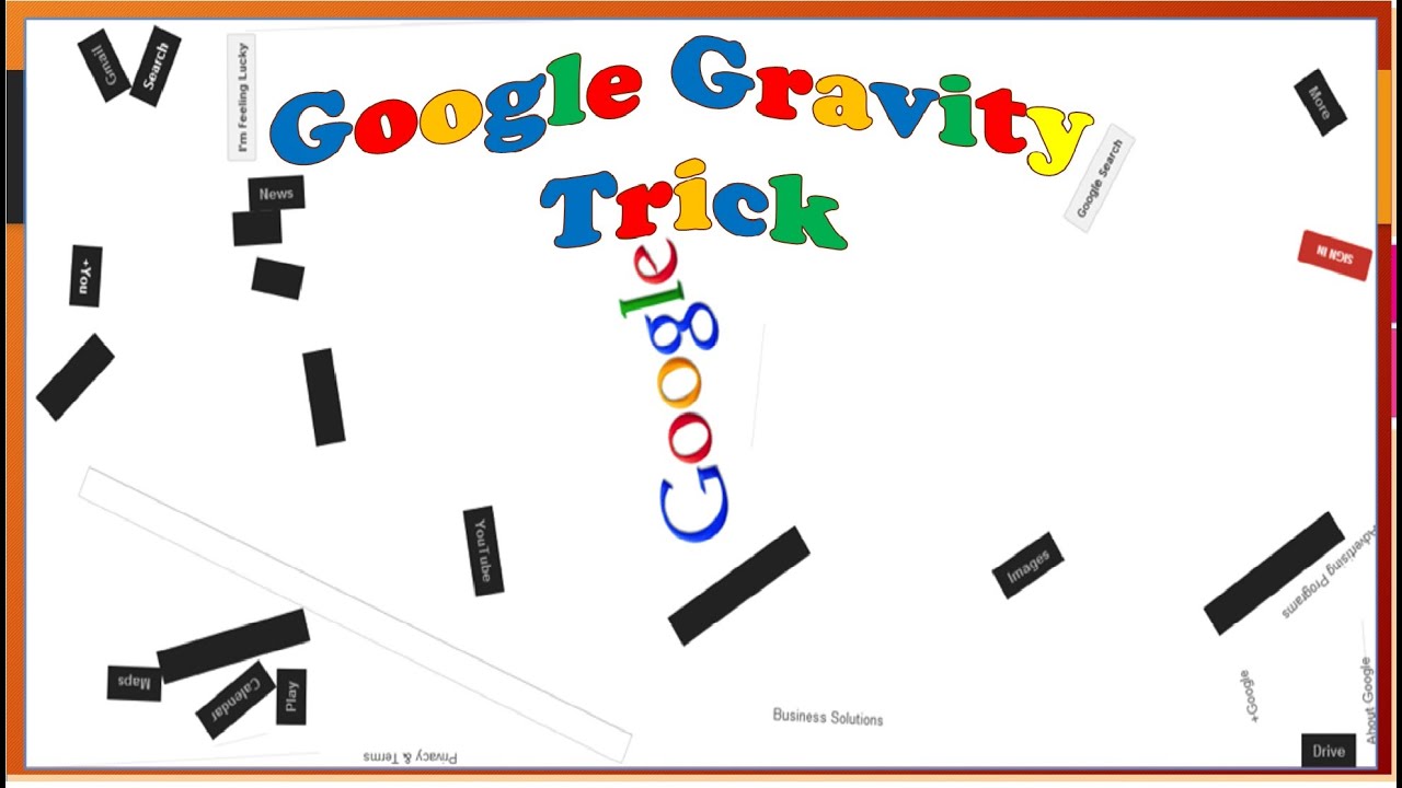 Play With Google Gravity Youtube