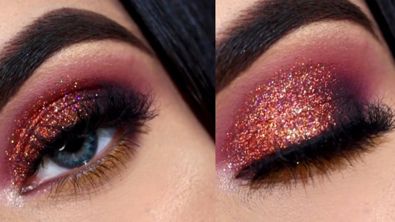 Glam Eye Makeup Tutorial Glitter Eye Makeup Youtube