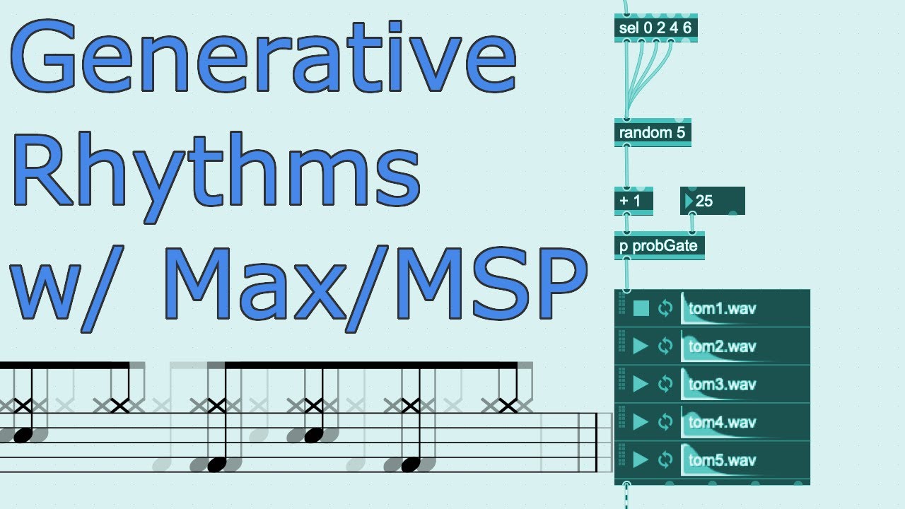 Generative Rhythms Max Msp Tutorial Youtube