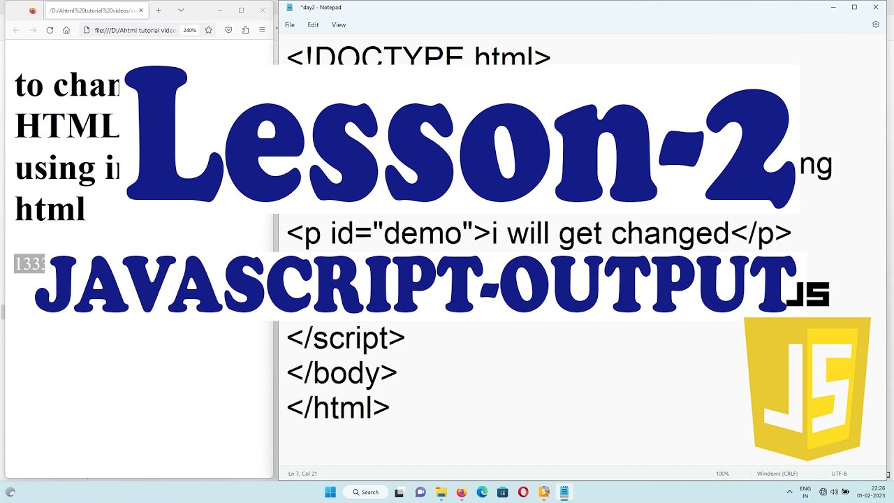Javascript Tutorials 2 How To Display Javascript Series For
