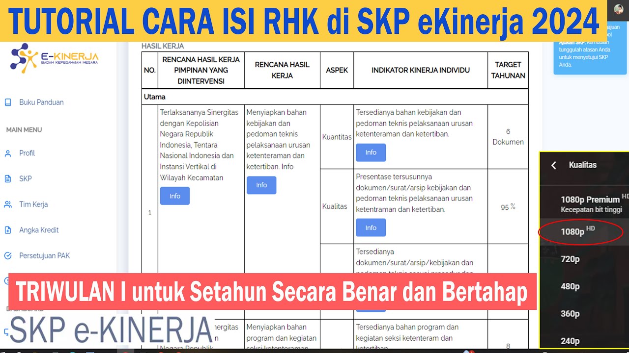 Tutorial Cara Mengisi Rencana Aksi Di Skp Ekinerja Tahun 2024 Sebelum