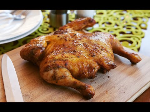 Poulet En Crapaudine Aux Saveurs Grecques Youtube