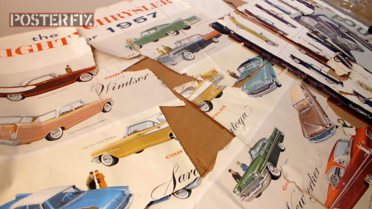 Ravaged 1950s Car Posters Linen Backed At Posterfix Youtube