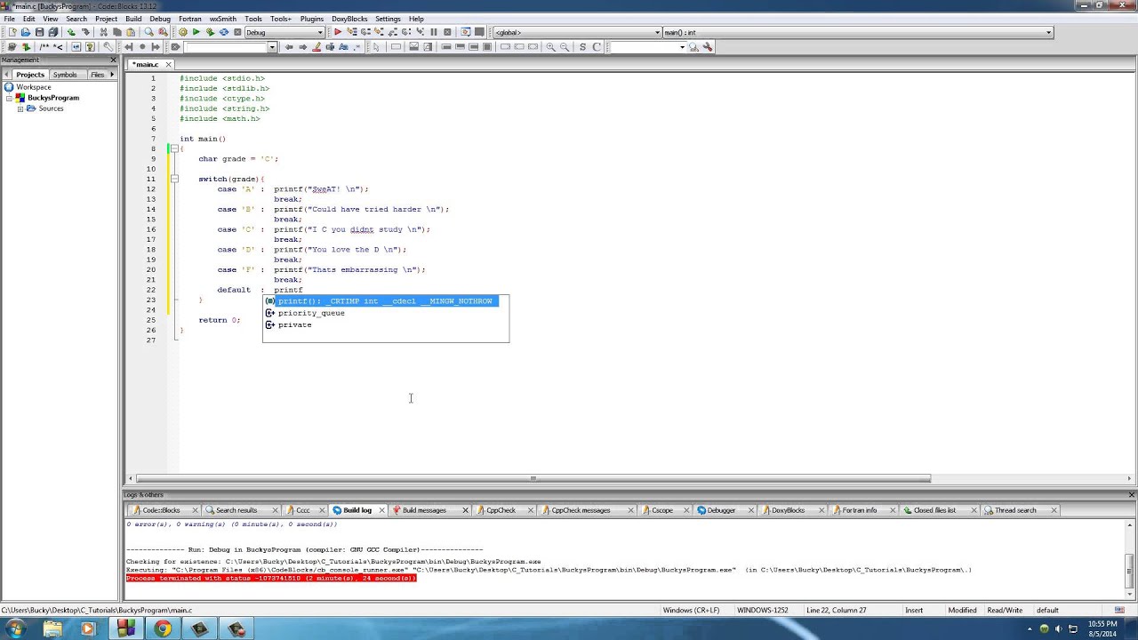 C Programming Tutorial 31 Switch Youtube