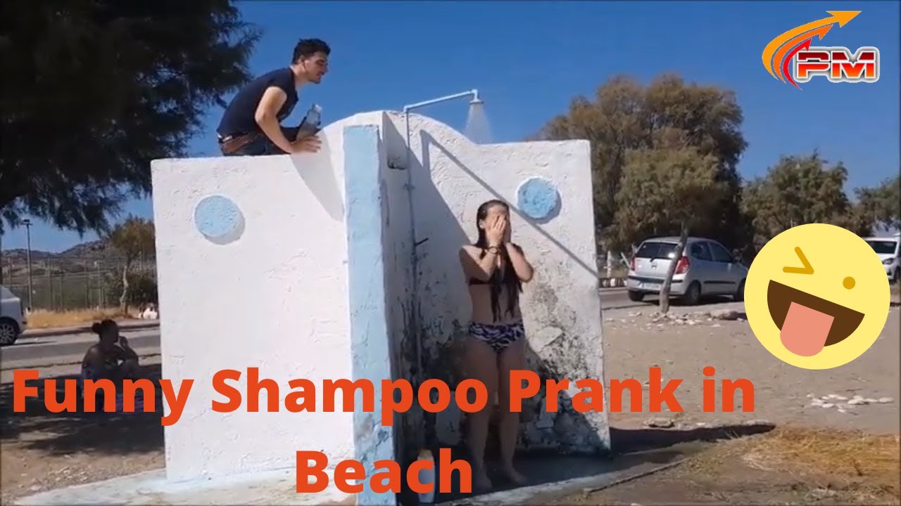 Funny Shampoo Prank On Beach Youtube