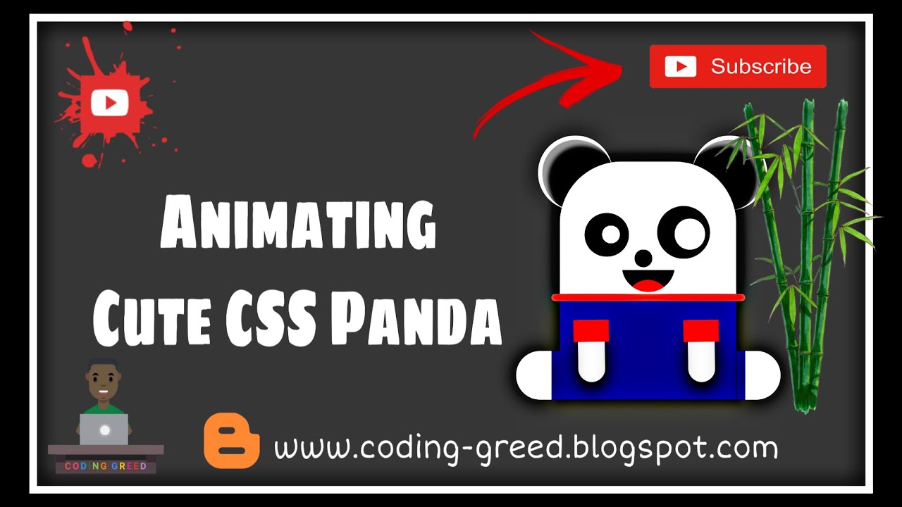Making Cute Animating Panda Using Html And Css Youtube