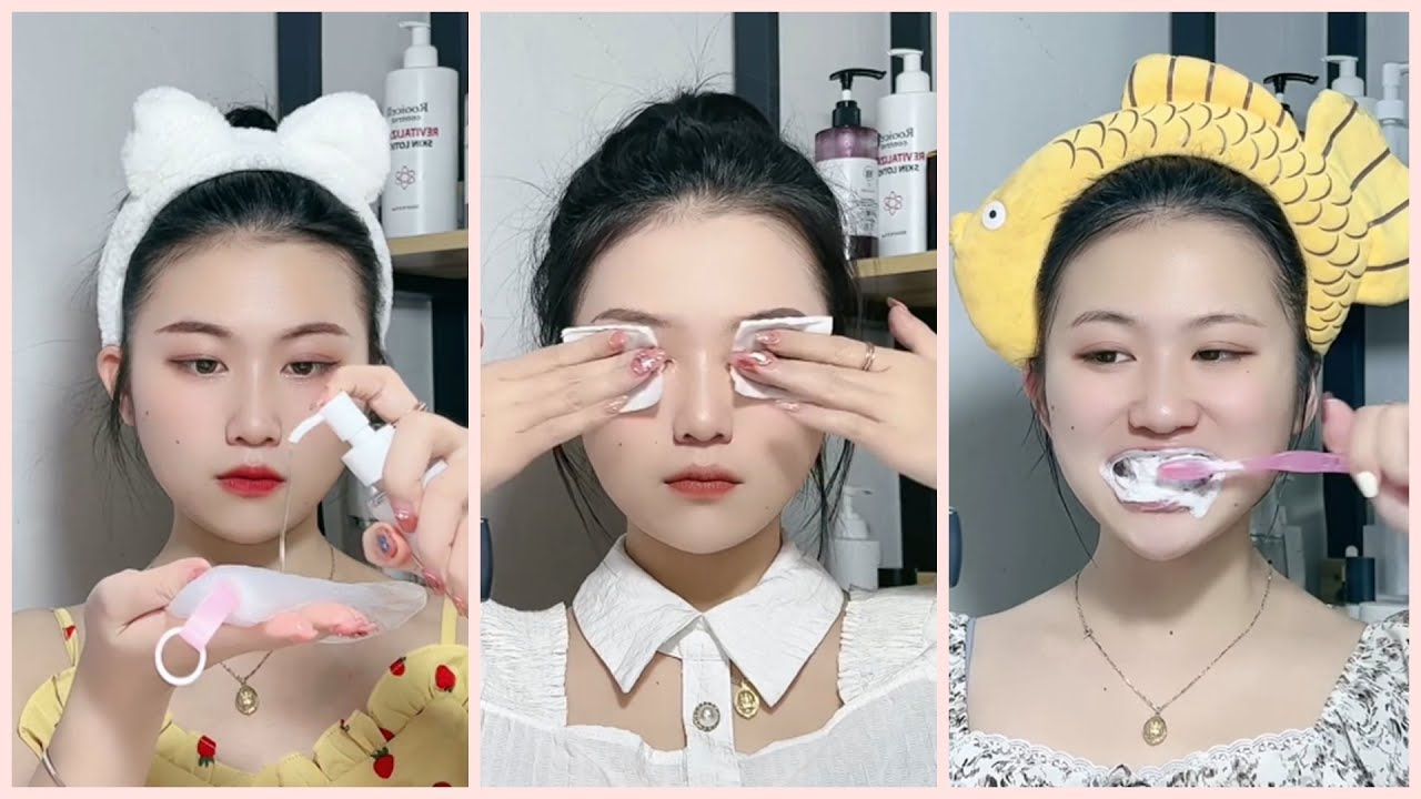 Chinese Girlfriend Skincare Traditional Skincare Routine 抖音中国女孩化妆