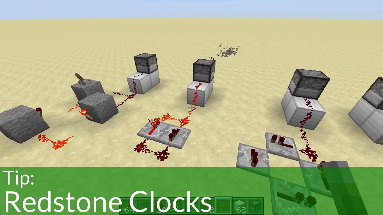 Tip Redstone Clocks In Minecraft Youtube