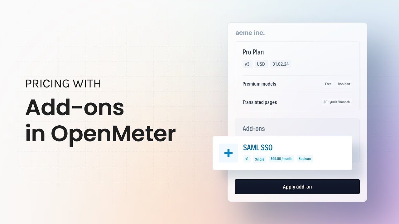 Openmeter Add Ons Youtube