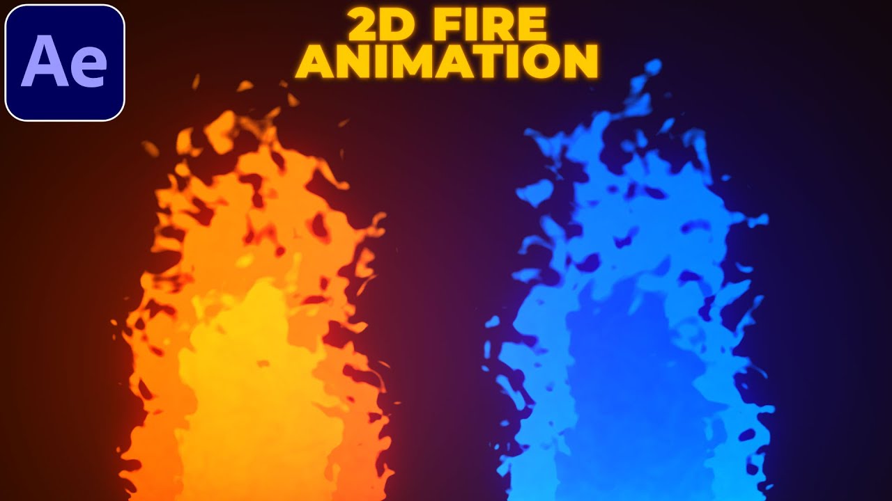 2d Fire Animation Tutorial In After Effects No Plugins Fire Effect
