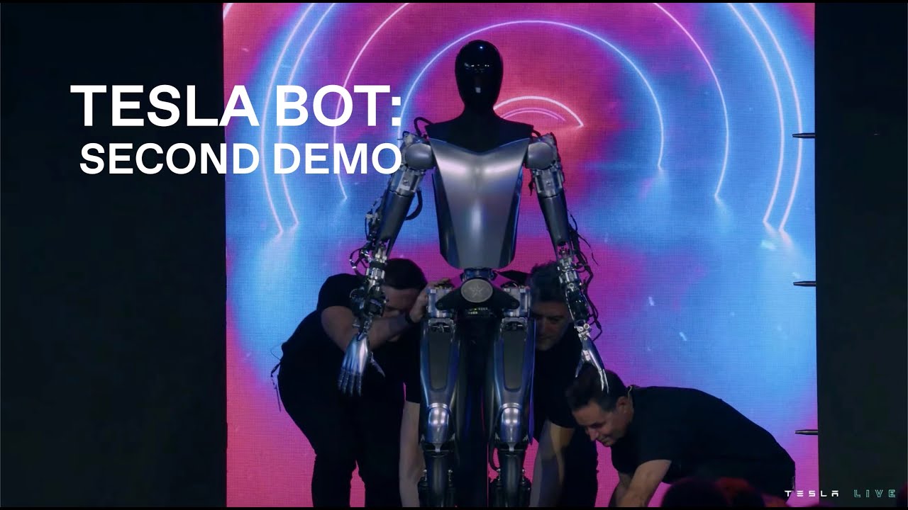Tesla Bot Optimus At Ai Day 2022 Second Demo Youtube