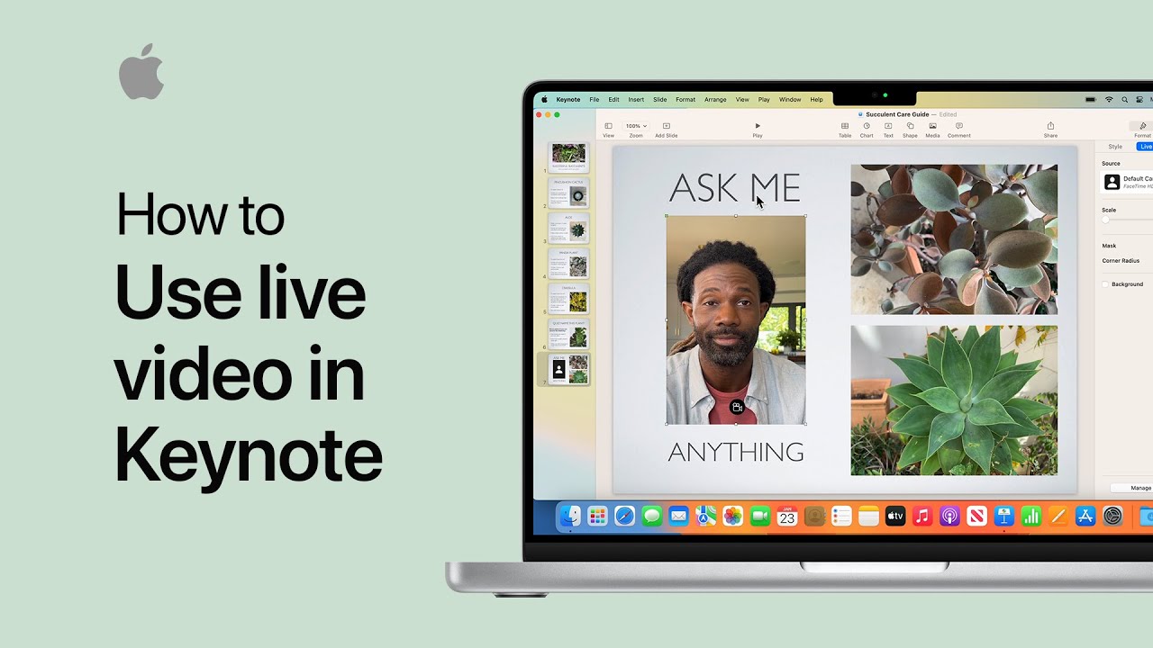 How To Use Live Video In Keynote On Mac Apple Support Youtube