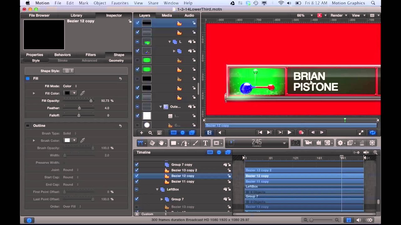 Motion 5 Create The Nbc Troika Lower Third Youtube