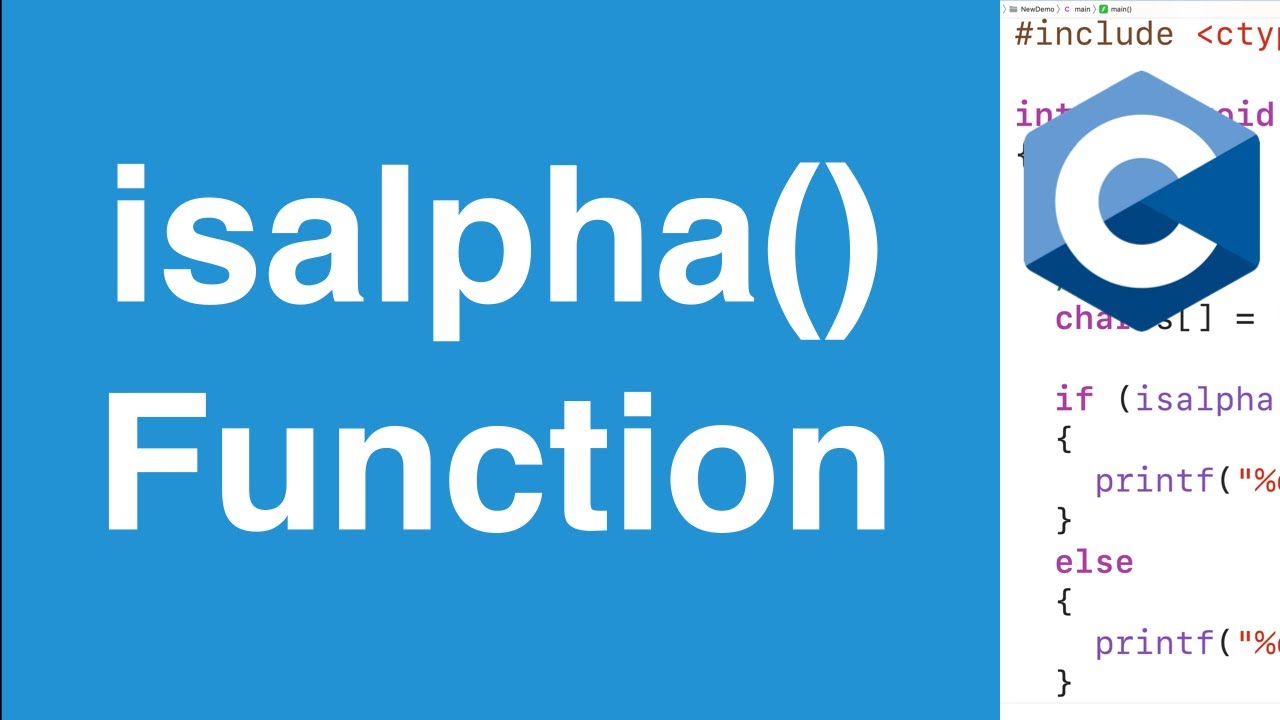 Isalpha Function C Programming Tutorial Youtube