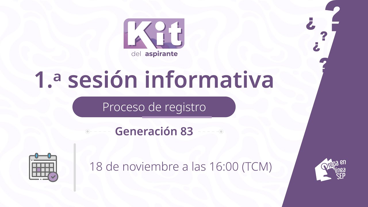 1 ª Sesión Informativa Proceso De Registro Generación 83 Youtube