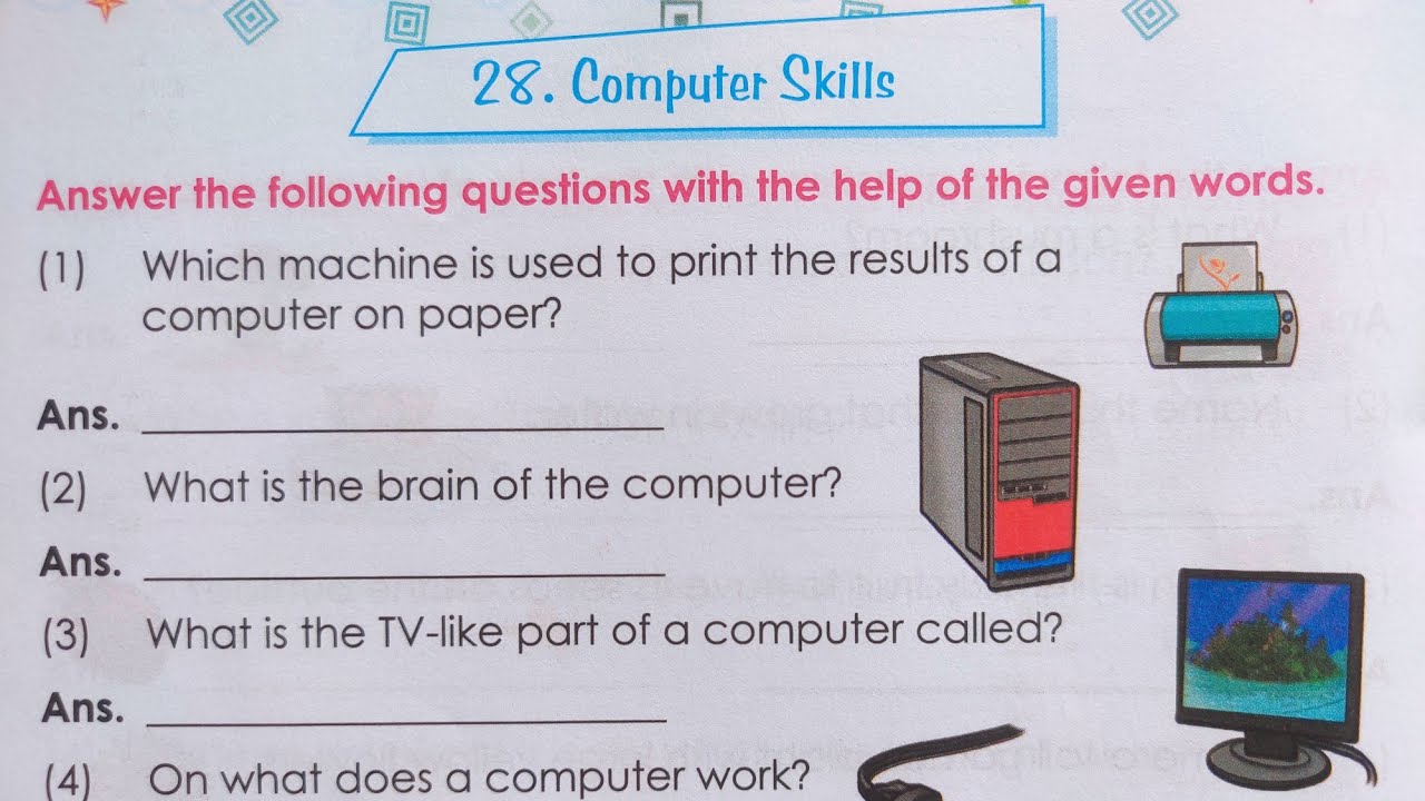 3rd Grade Computer Skills Computer Text Book For Class 3 Sahitya