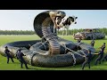 Heroic Rescue Team Saves Innocent Cow From Giant King Cobra Attack ...