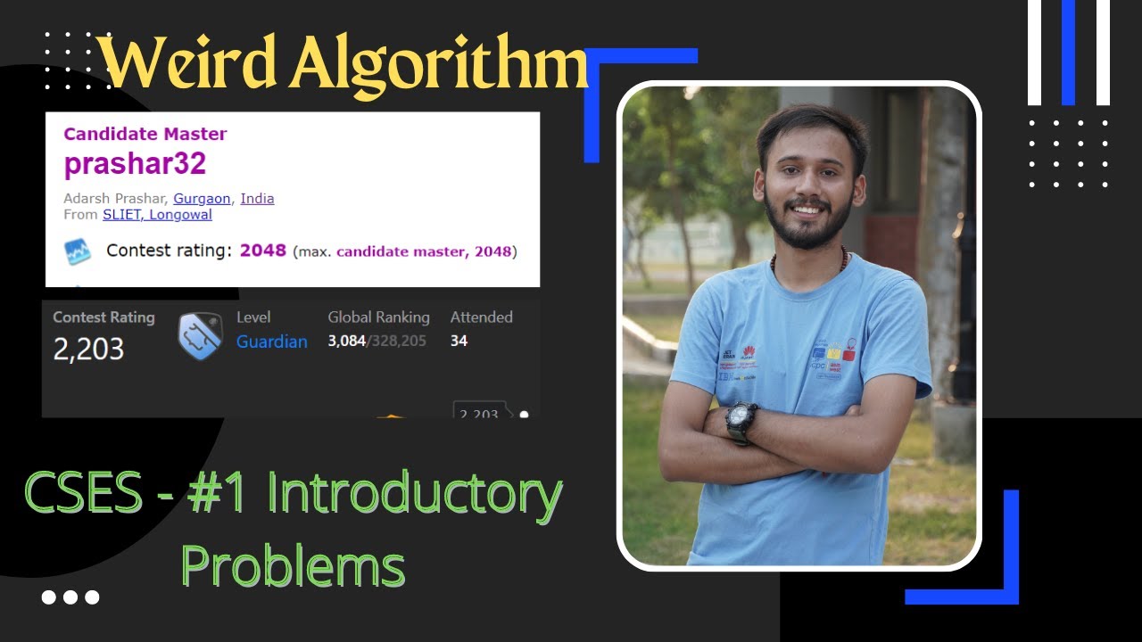 Weird Algorithm Cses Introductory Problem Prashar32 Youtube