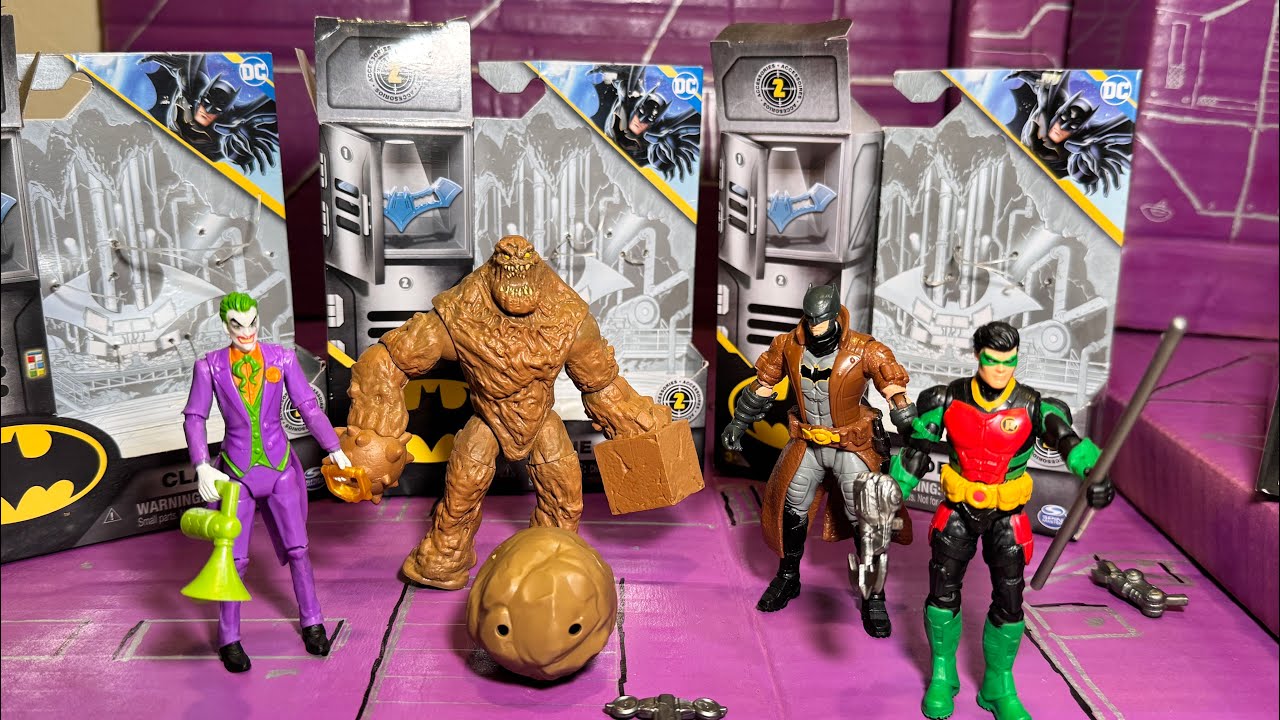 2024 Spin Master 4 Dc Batman Robin Joker Clayface Action Figure