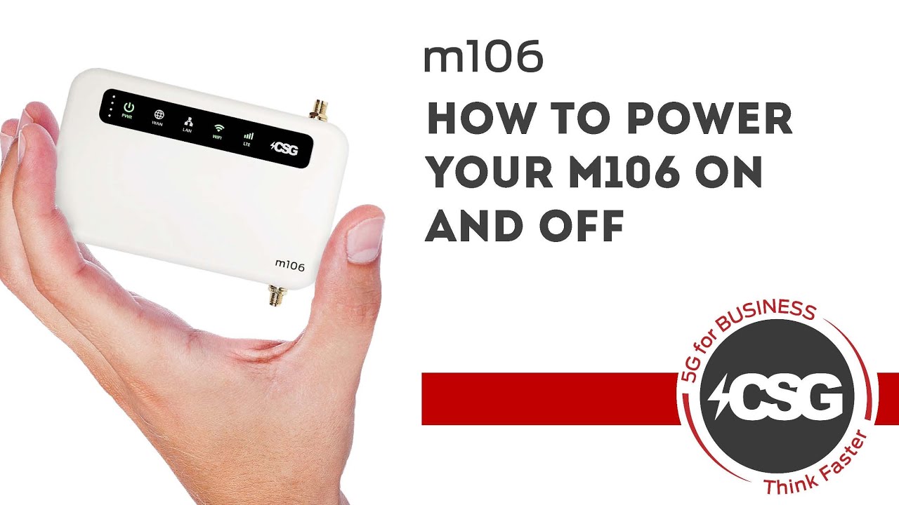 How To Power On Your M106 Youtube