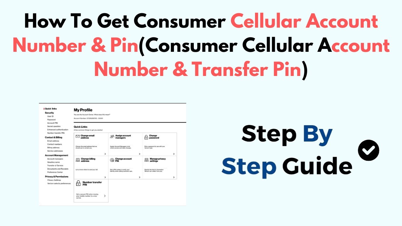 How To Get Consumer Cellular Account Number Pin Consumer Cellular