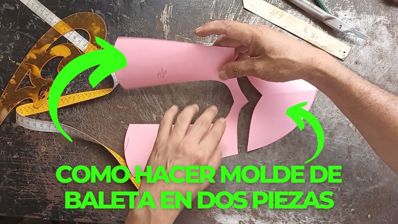 Como Hacer Molde De Baleta O Balerina En Dos Piezas Youtube