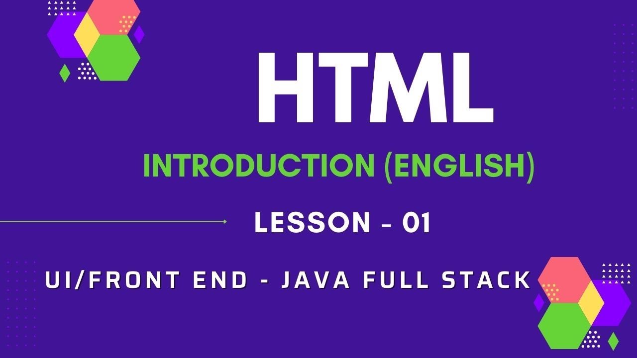 Html Tutorial Lesson 1 Tutorial In English Youtube