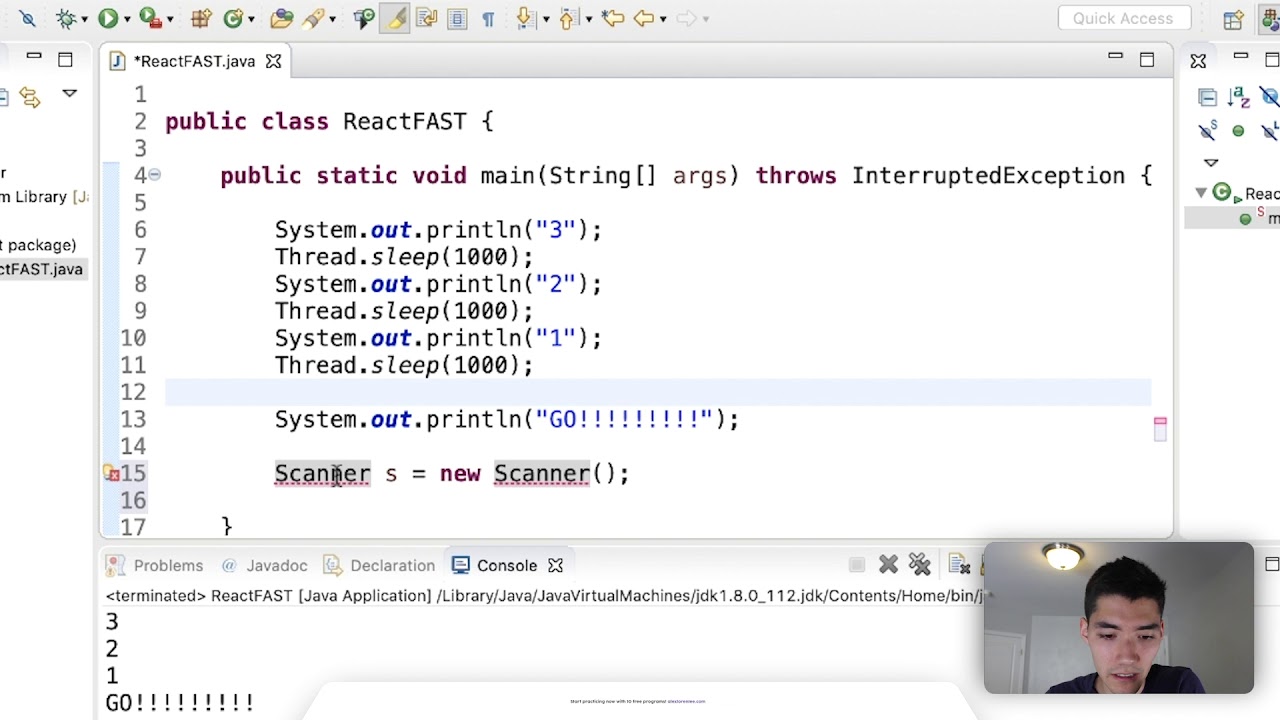 Practice Java Program Reaction Timer 58 Youtube