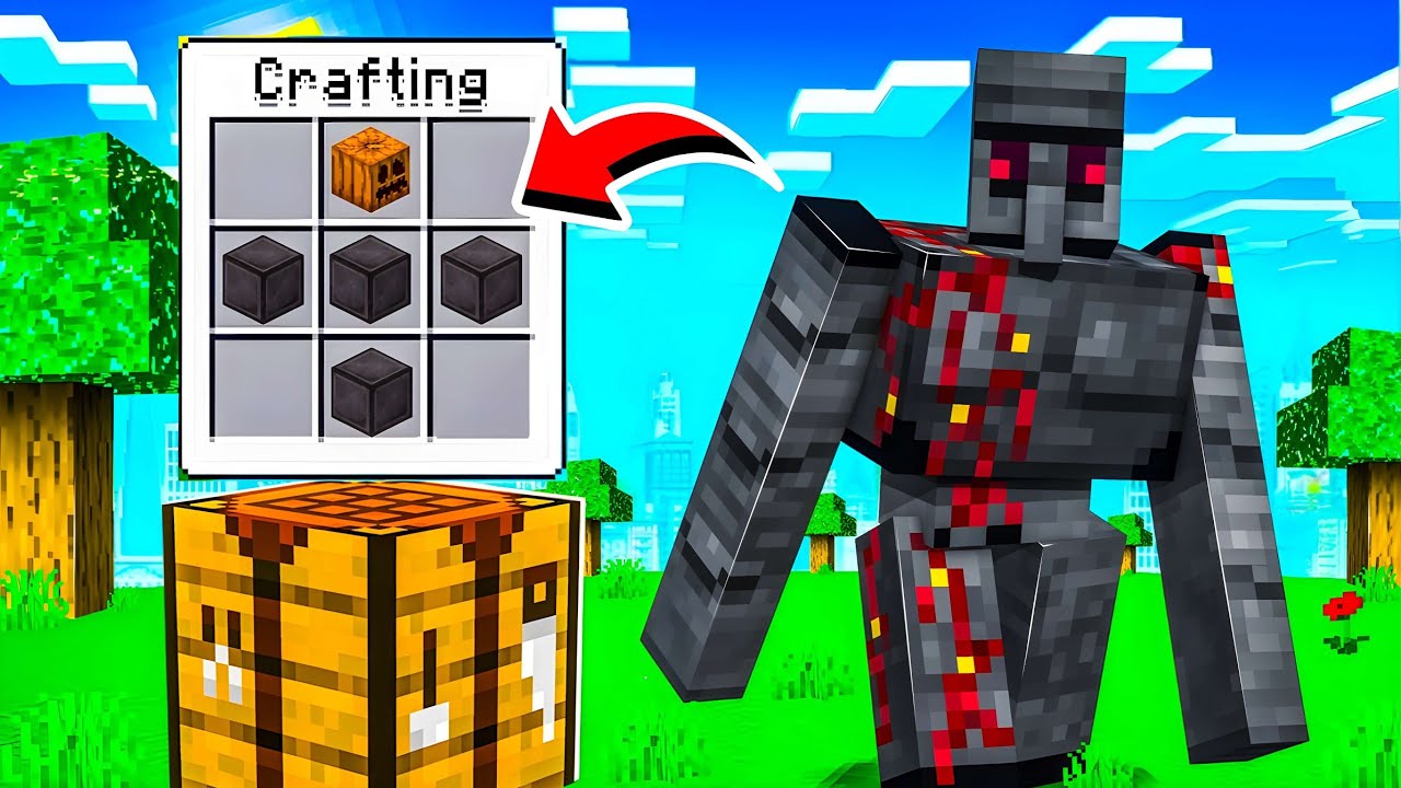 Minecraft But We Can Craft New Custom Golems Youtube