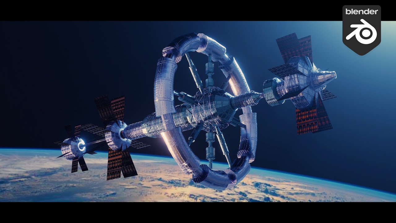 Orbital Station With A Blender Ai Free邃 Edition In 20 Minutes Youtube