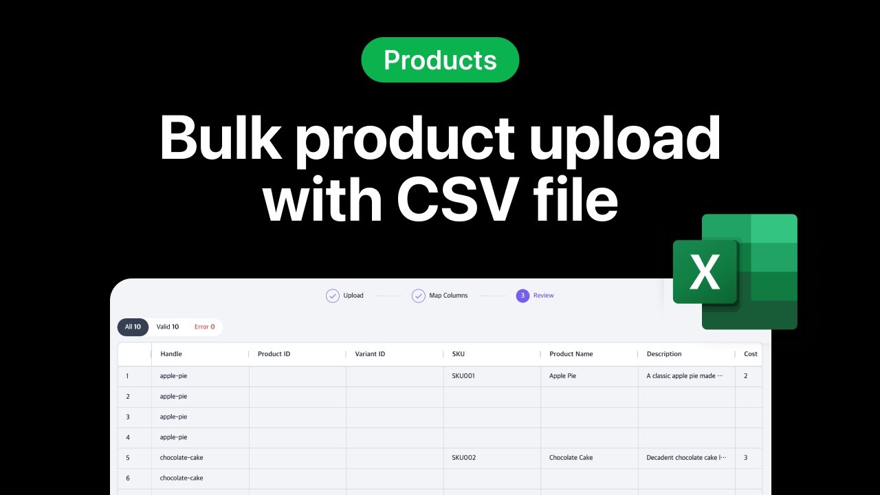 Bulk Product Upload With Csv File Youtube