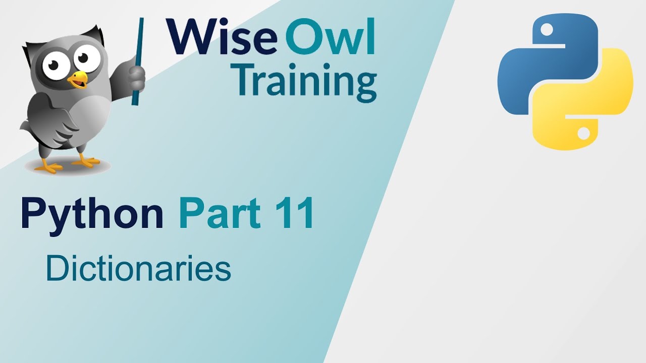 Python Part 11 Dictionaries Youtube