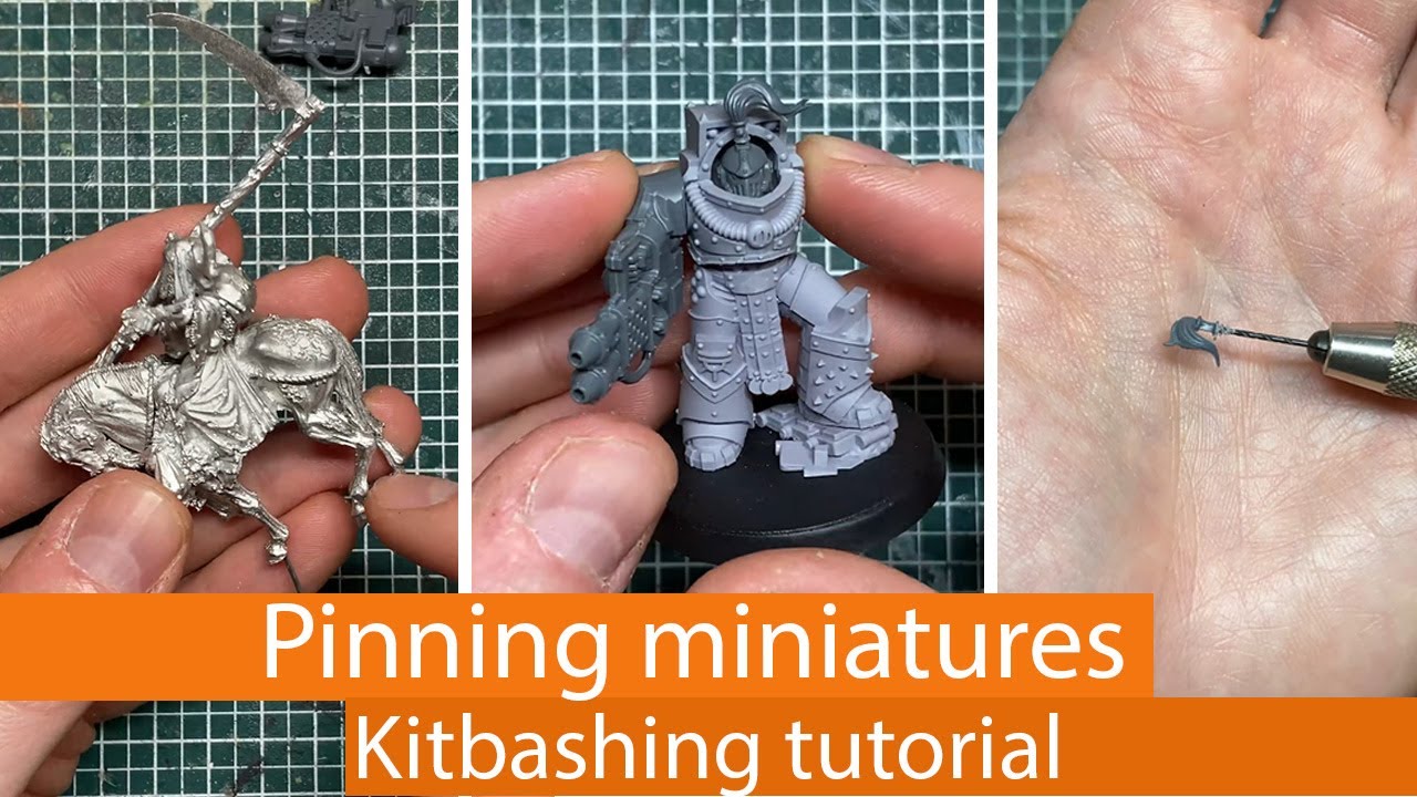 Pinning Miniatures To Securely Combine Plastic Resin And Metal Parts