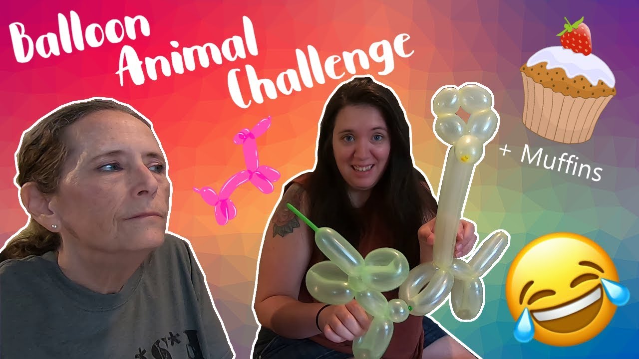 Balloon Animal Challenge Making Muffins Part 1 Youtube