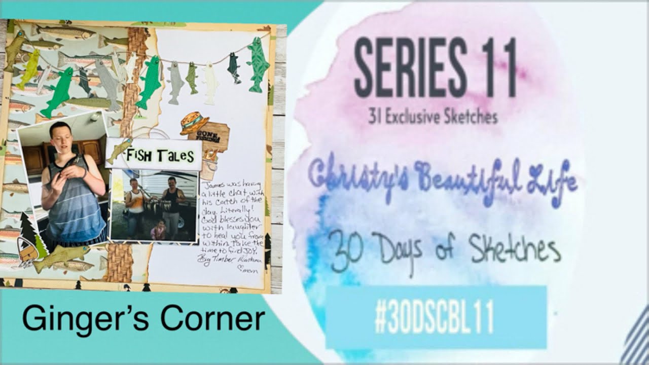 30dscbl11 Day 13 Scrapbooking Layout Camping Layout Youtube