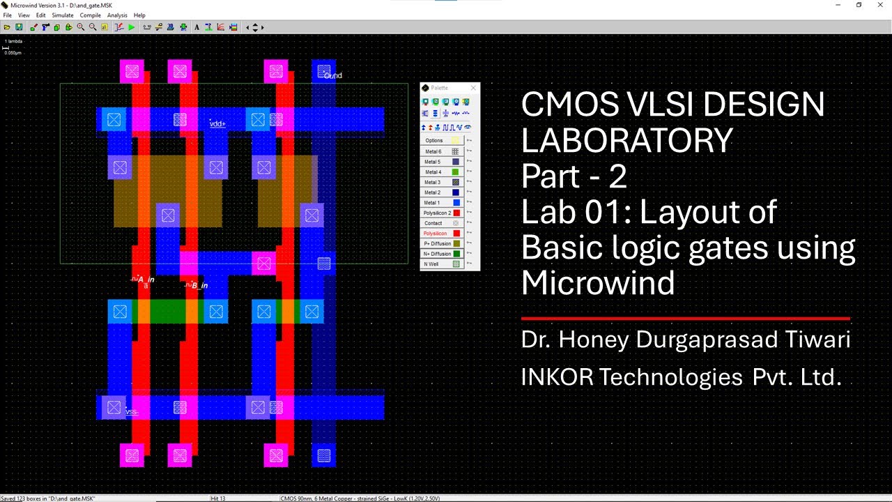 Basic Logic Gates Layout Jntuh Cmos Vlsi Design Lab Part 2