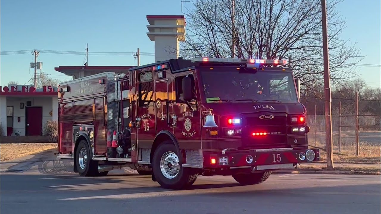 First Ever Video Tulsa Fire Department Brand New Engine 15