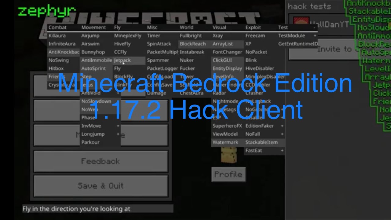 Minecraft Hack Client Bedrock Fitypass