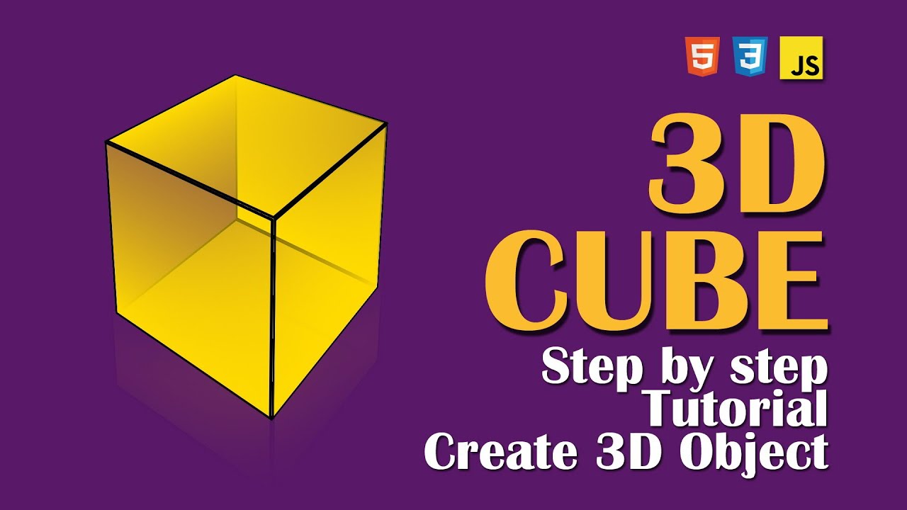 Create 3d Object Cube Step By Step Tutorial No Talking Jmc23id