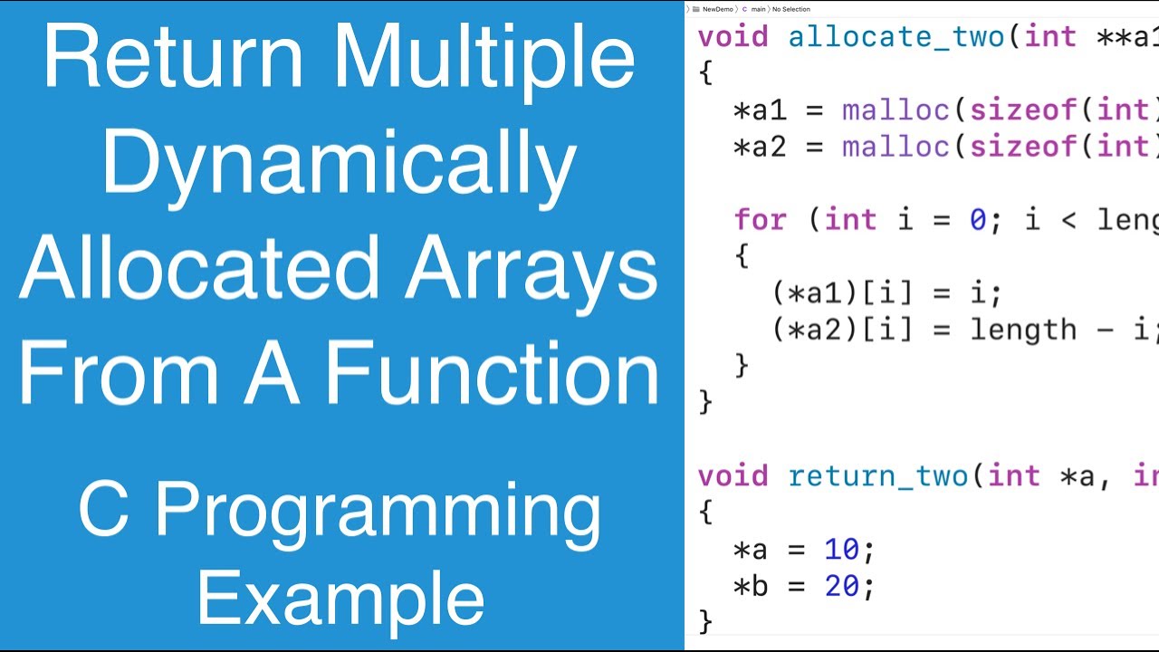 Return Multiple Dynamically Allocated Arrays From A Function C