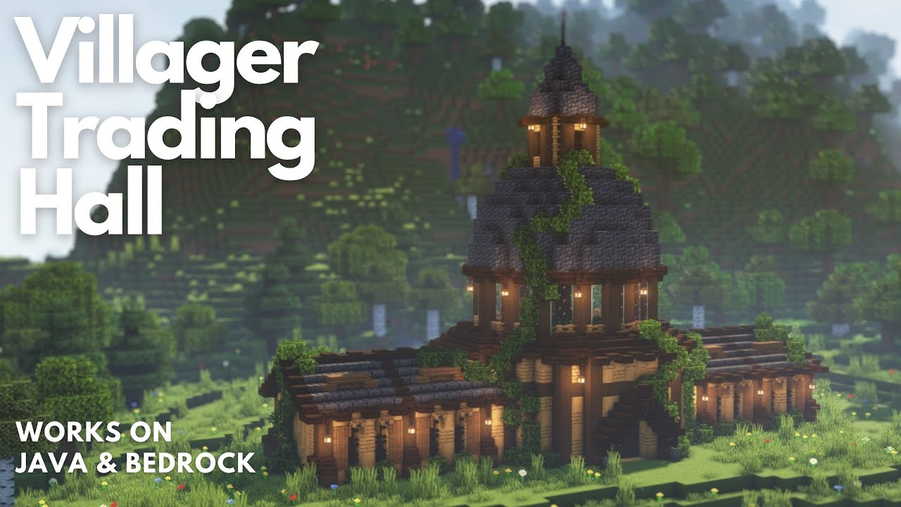 Villager Trading Hall Minecraft Tutorial Java Bedrock 1 21