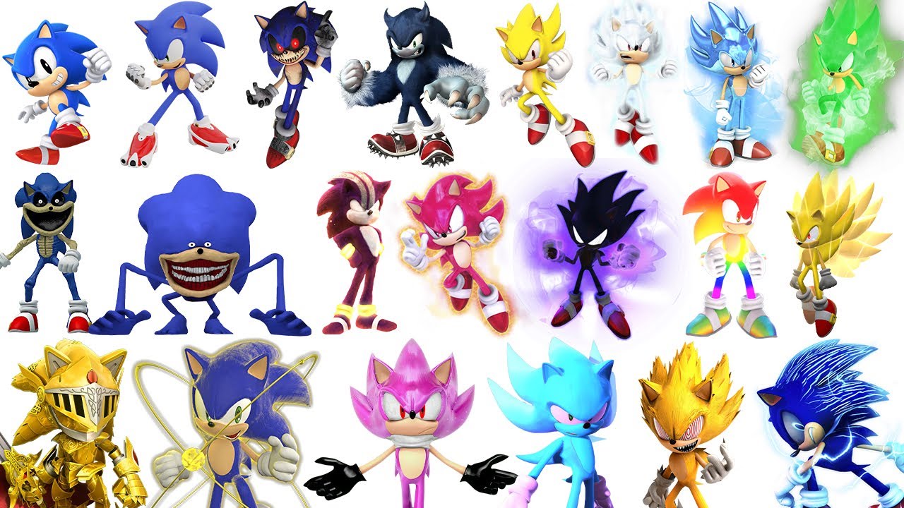 Todas Las 100 Transformaciones De Sonic Youtube