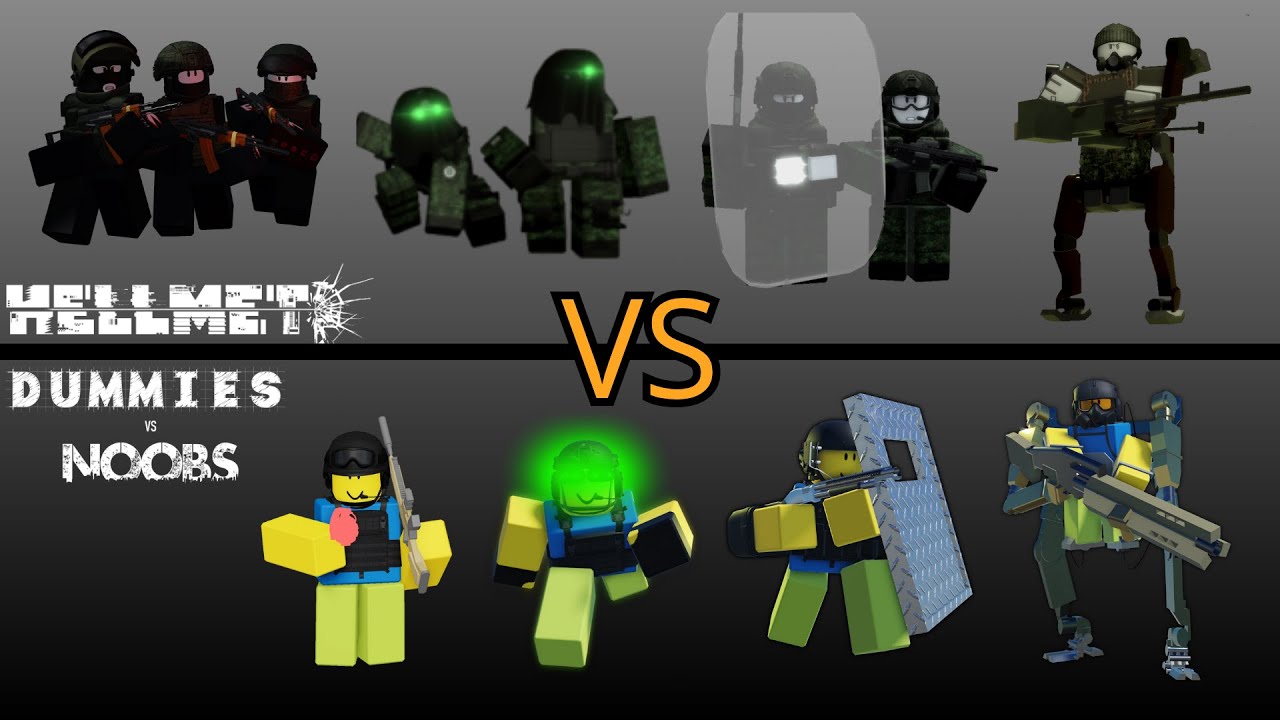 Comparing Hellmet And Dummies Vs Noobs Enemies Info Tips For