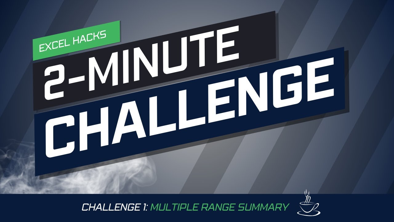 Excel Hacks Challenge 1 Youtube
