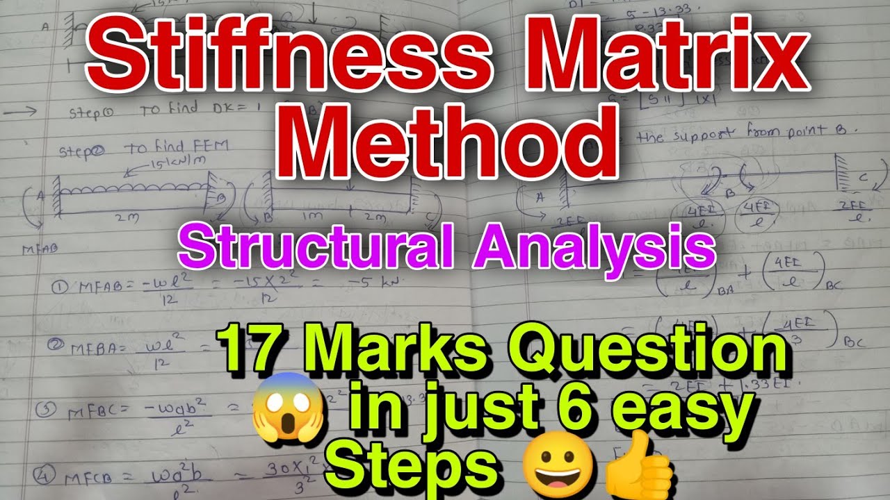 Stiffness Matrix Structural Analysis At Catherine Grant Blog
